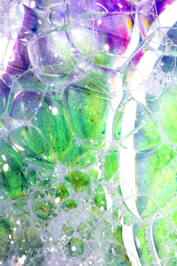 Creative Vibrant Rainbow Water Bubble and Watercolour Background ...