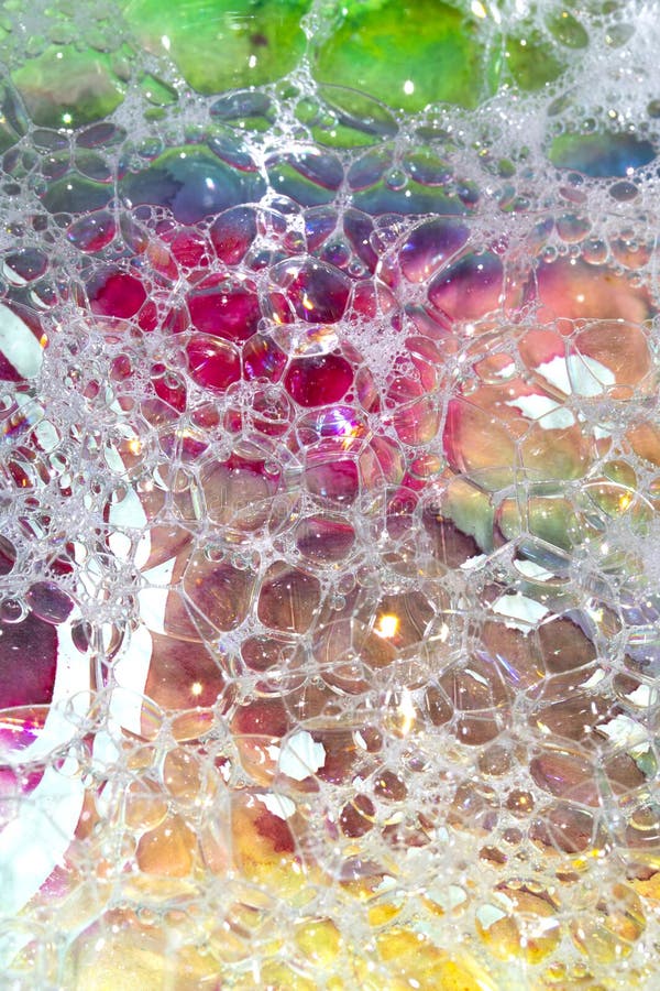 Creative Vibrant Rainbow Water Bubble and Watercolour Background ...