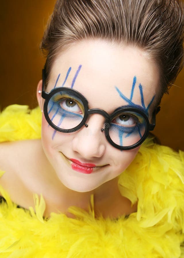 Creative visage stock image. Image of glasses, background - 68772653