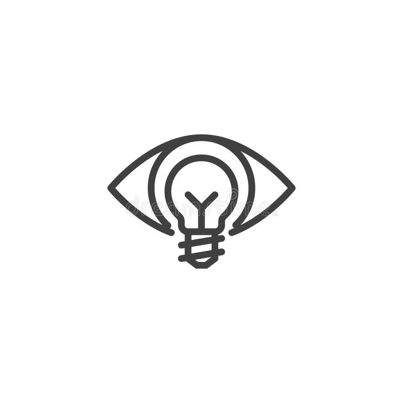 Vision Creative Light Bulb Idea Concept Eye Symbol Stock Illustrations ...