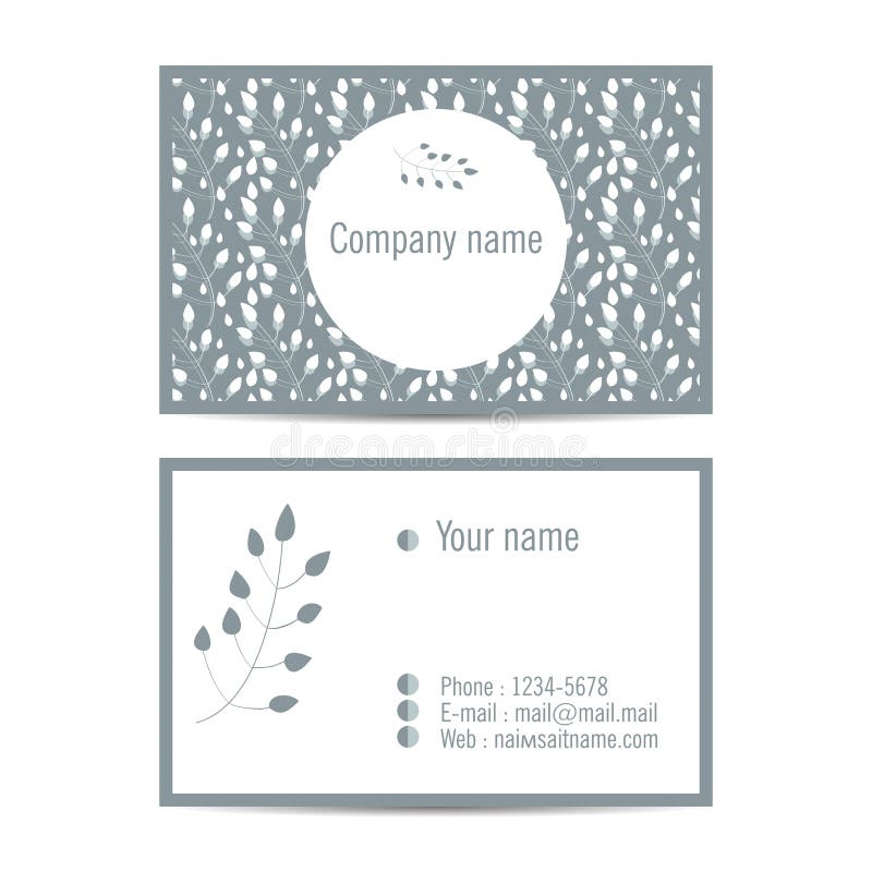 Creative Visit Card with Pattern and Space for Information Stock Vector ...