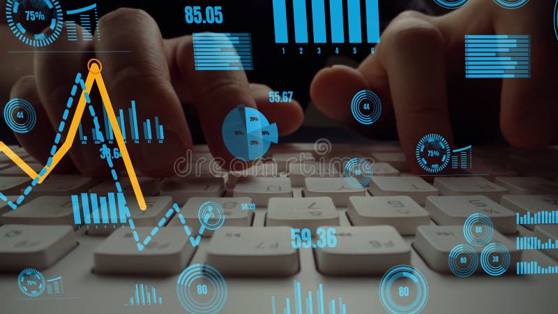 Creative Visual of Business Big Data and Finance Analysis on Computer ...