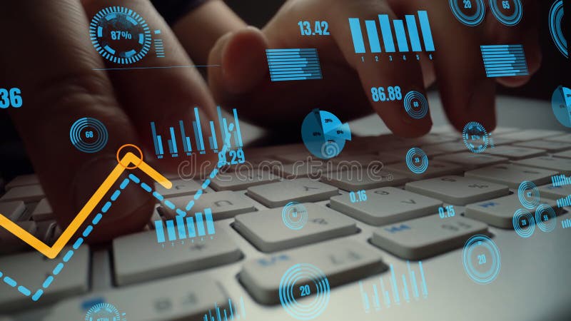 Creative Visual of Business Big Data and Finance Analysis on Computer ...