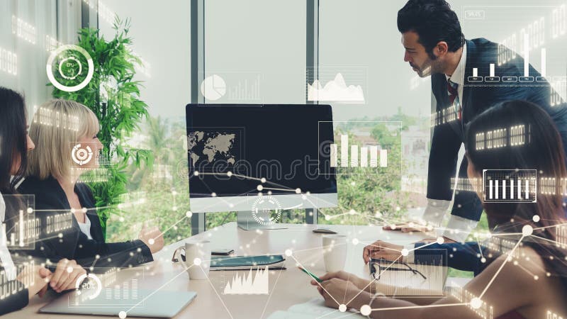 Creative Visual of Business People in a Corporate Staff Meeting on ...