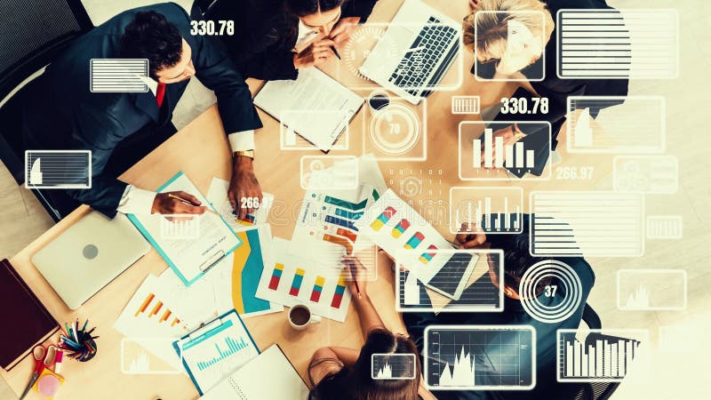 Creative Visual of Business People in Corporate Staff Meeting Stock ...