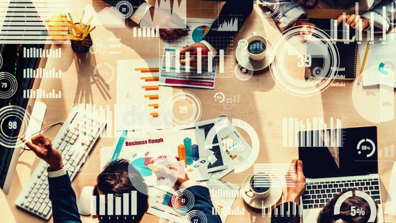 Creative Visual of Business People in Corporate Staff Meeting Stock ...