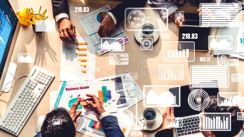 Creative Visual of Business People in Corporate Staff Meeting Stock ...