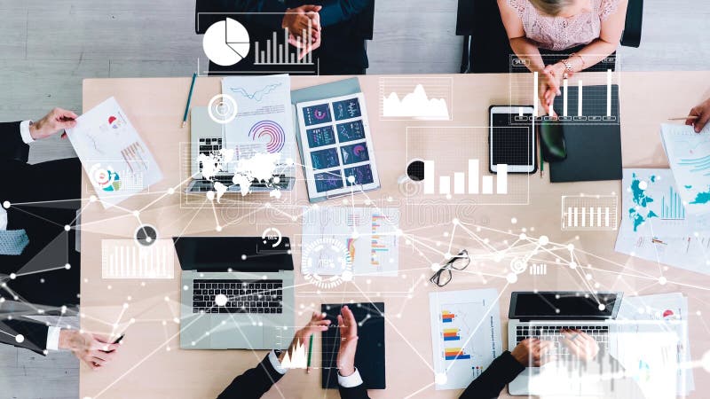 Creative Visual of Business People in Corporate Staff Meeting Stock ...