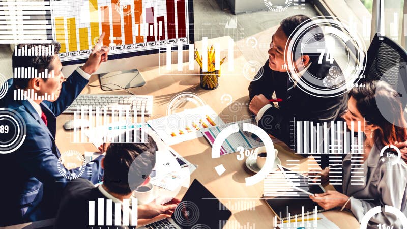 Creative Visual of Business People in Corporate Staff Meeting Stock ...