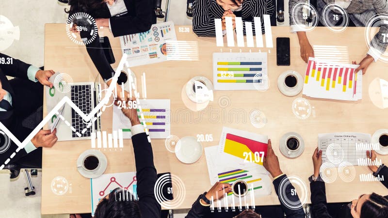 Creative Visual of Business People in Corporate Staff Meeting Stock ...