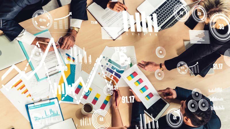 Creative Visual of Business People in Corporate Staff Meeting Stock ...