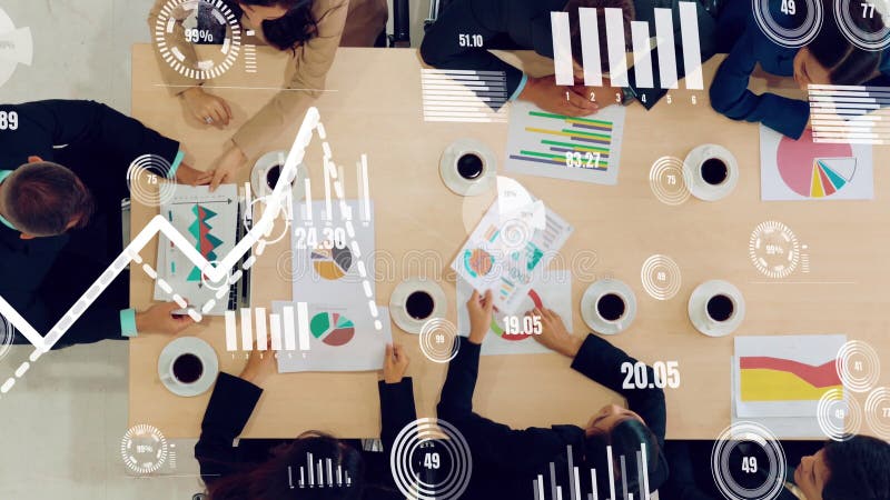 Creative Visual of Business People in Corporate Staff Meeting Stock ...