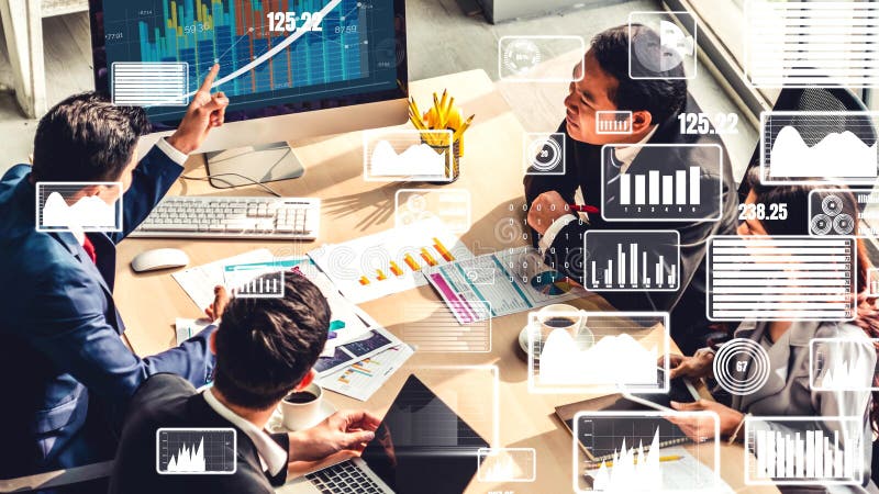 Creative Visual of Business People in Corporate Staff Meeting Stock ...