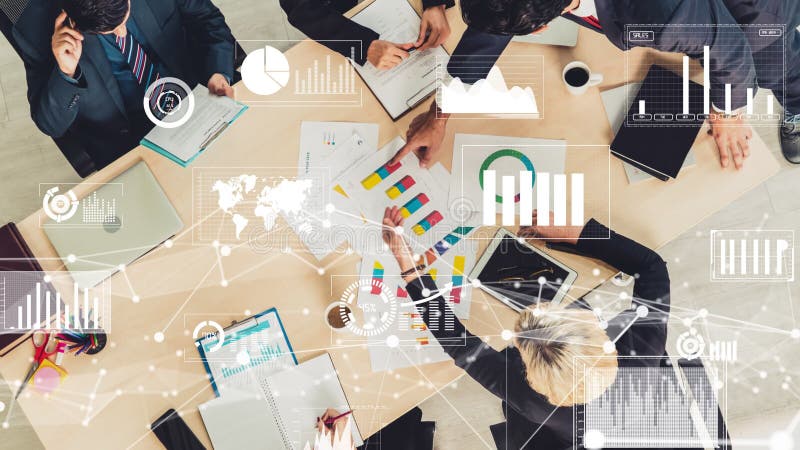 Creative Visual of Business People in Corporate Staff Meeting Stock ...