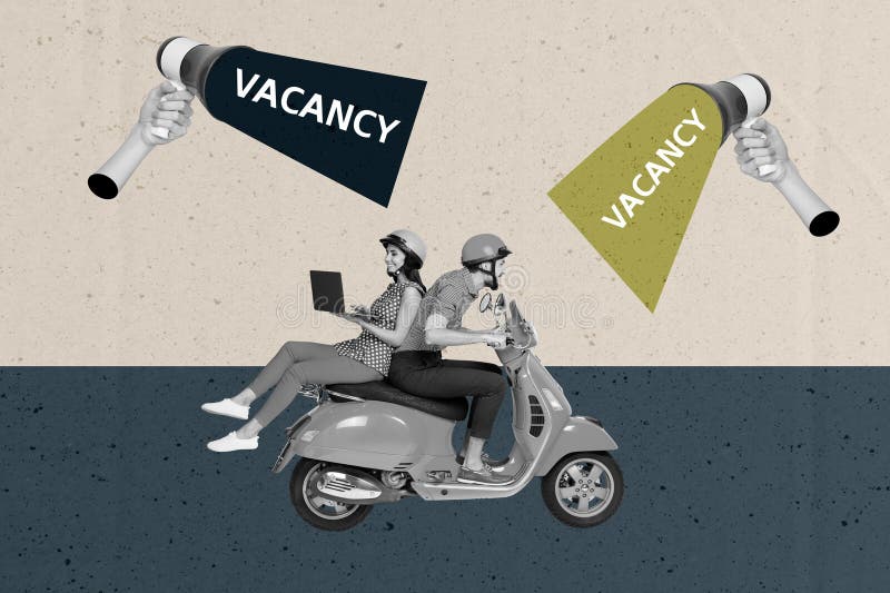 Creative Visual Collage of People Search on Blue Pastel Background with ...