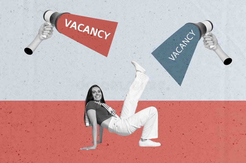 Creative Visual Collage of People Search on Red Blue Pastel Background ...