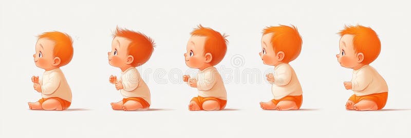 A Creative Visual Journey through Early Baby Development Showcasing ...