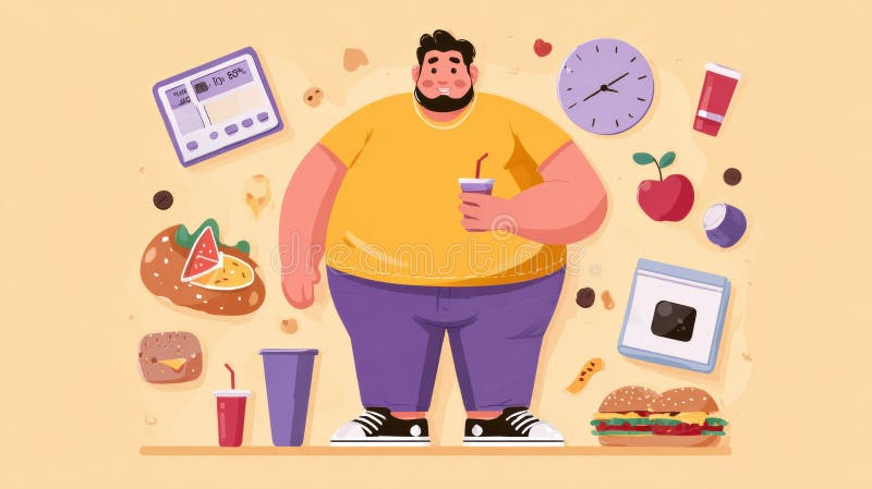 Infographic Detailing Weight Management Strategies for Men Focusing on ...