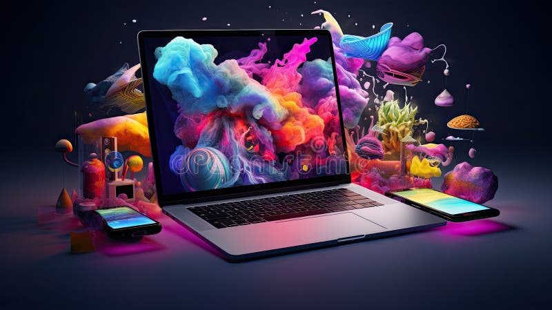 Creative Visual of Software and App for Gadget Applications. User ...