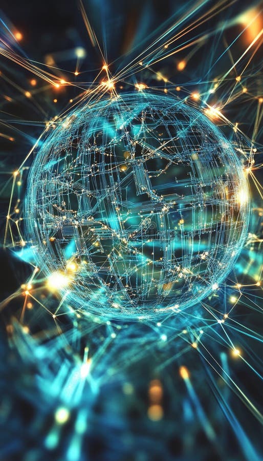 Creative Visualization of a Digital Sphere Interwoven with a Complex ...