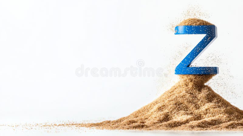 A Creative Visualization of the Letter Z Formed from Sand Symbolizing ...