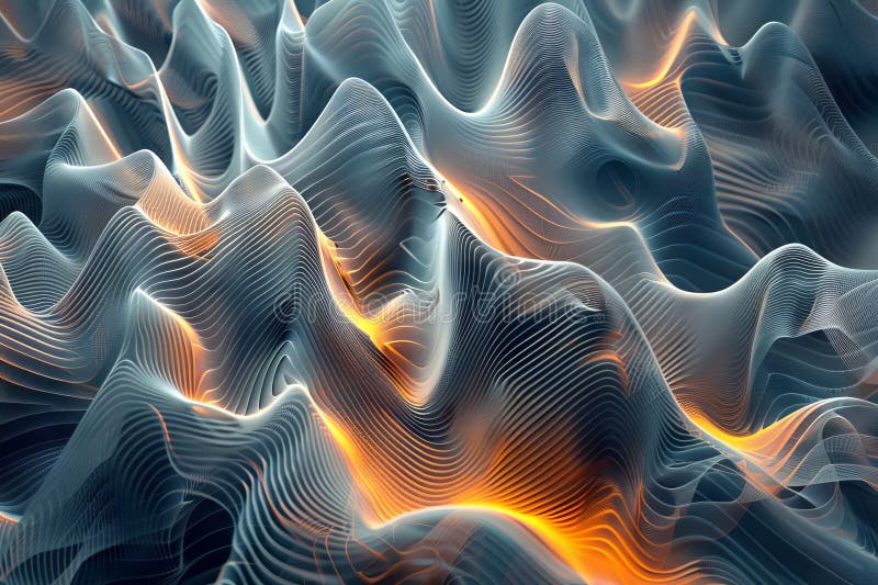 Creative Visualization of Sound Wave Patterns in a Modern Abstract ...