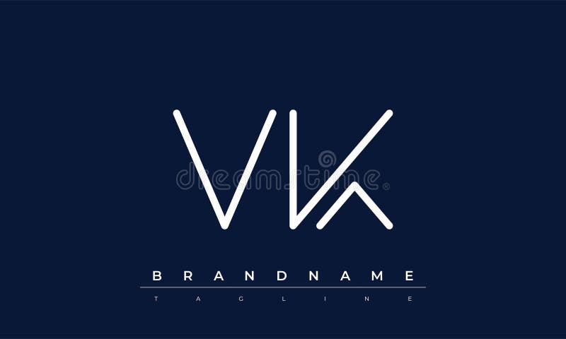 Creative VK Letter Initial Logo Vector Image Stock Vector ...