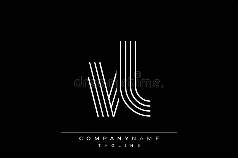 Creative VL Lines Letter Logo Design Stock Vector - Illustration of ...