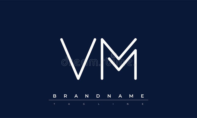 Creative VM Letter Initial Logo Vector Image Stock Vector ...