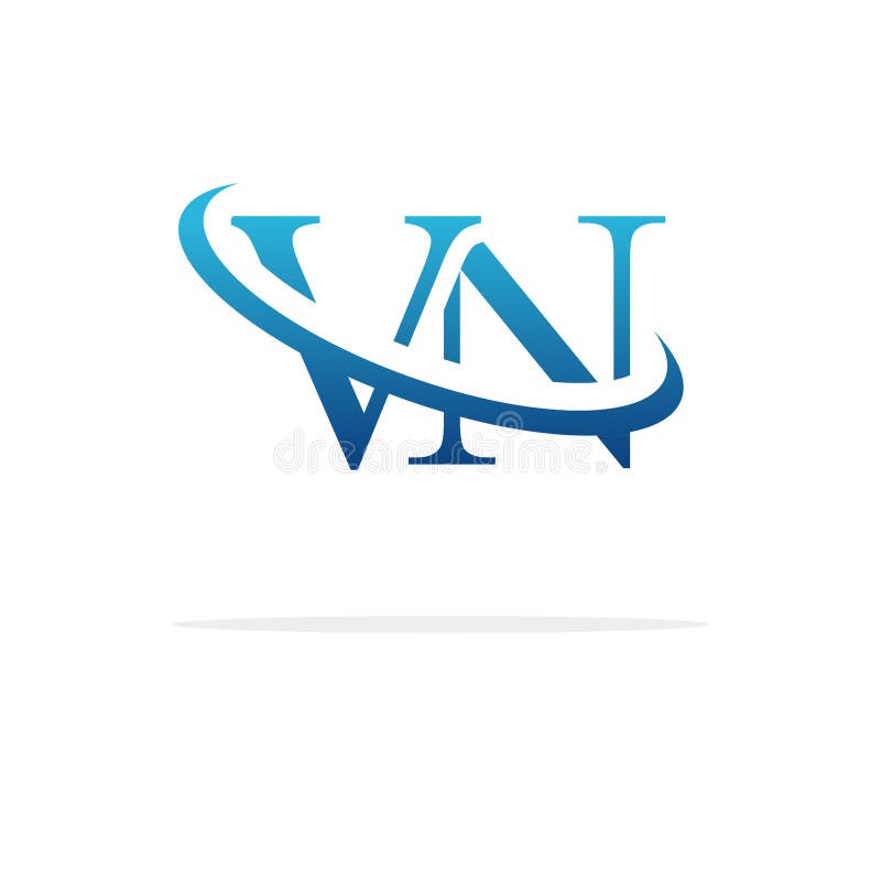 Creative VN Logo Icon Design Stock Vector - Illustration of full, blue ...