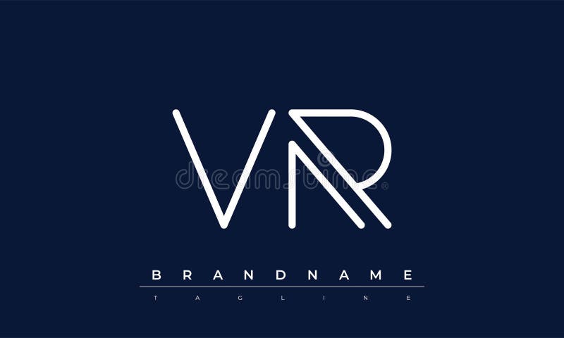Creative VR Letter Initial Logo Vector Image Stock Vector ...