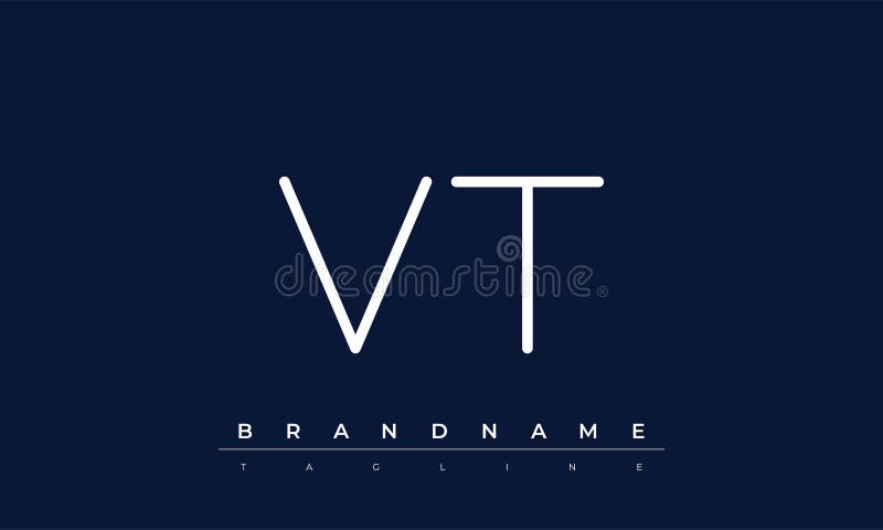 Creative VT Letter Initial Logo Vector Image Stock Vector ...