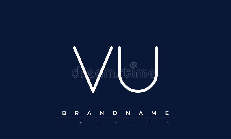 Creative VU Letter Initial Logo Vector Image Stock Vector ...