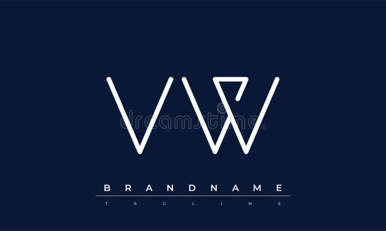Creative VW Letter Initial Logo Vector Image Stock Vector ...