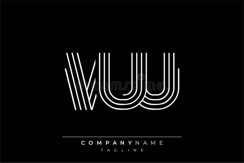 Creative VW Lines Letter Logo Design Stock Vector - Illustration of ...