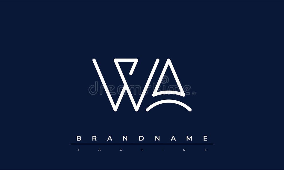 Creative WA Letter Initial Logo Vector Image Stock Vector ...