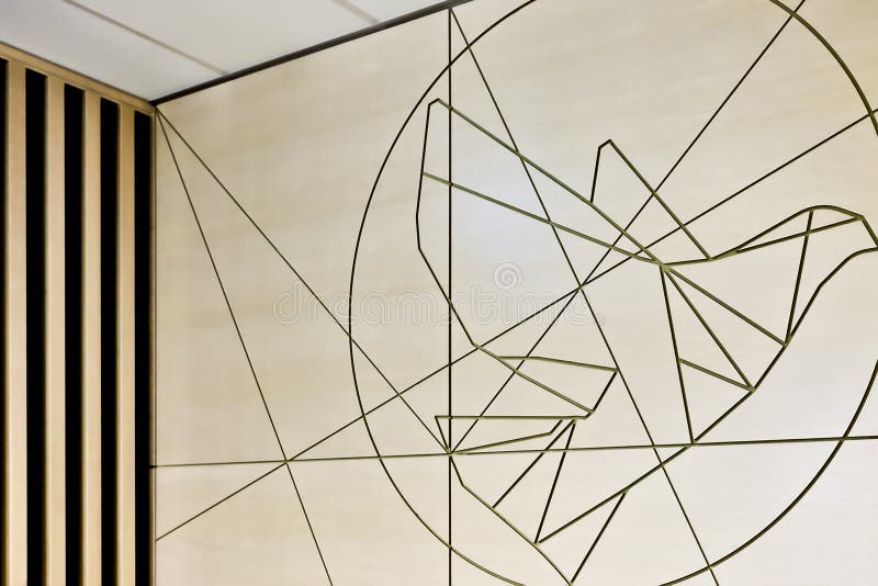 Creative Wall Art Design Using Embossed Lines Stock Illustration ...