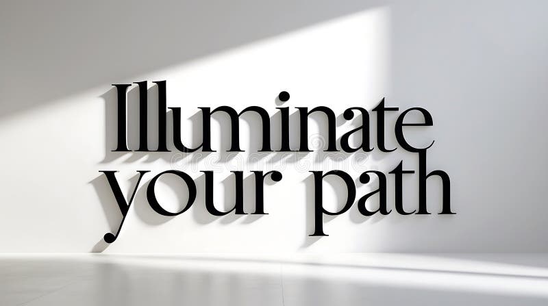 Creative Wall Typography Encouraging Personal Growth and Self-discovery in a Modern Space Stock ...