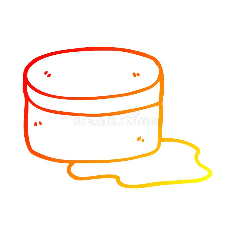 A Creative Warm Gradient Line Drawing Cartoon Beauty Lotion Tub Stock ...