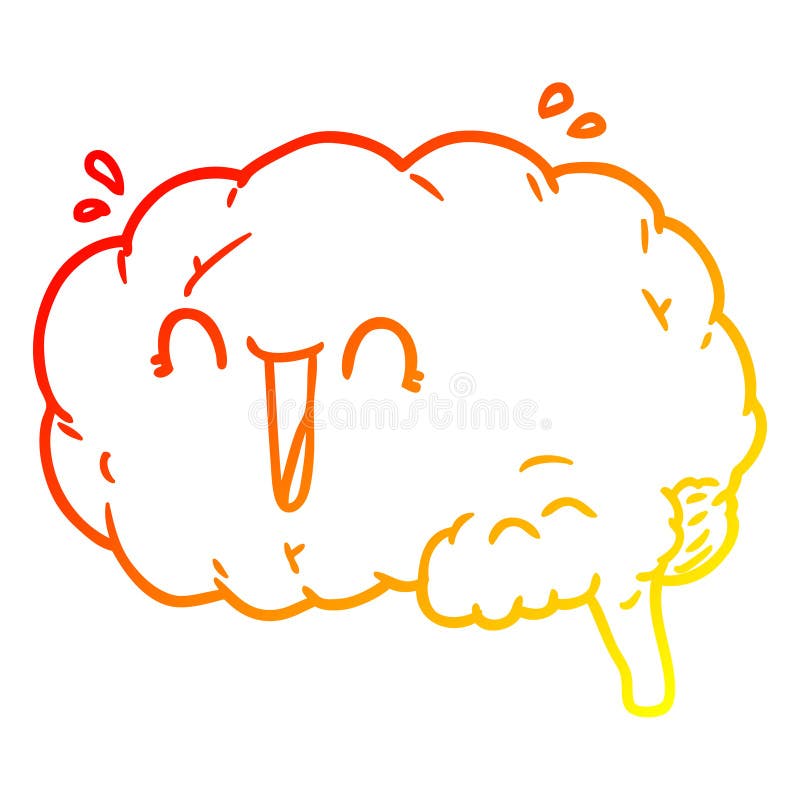 Laughing Brain Retro Cartoon Stock Vector - Illustration of balloon ...