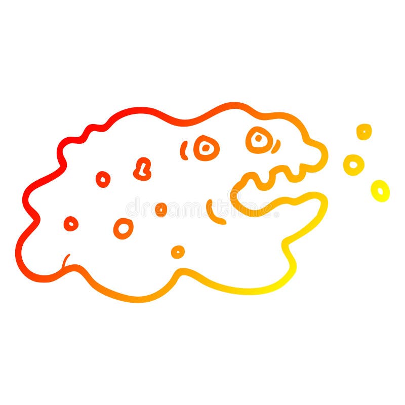 A Creative Warm Gradient Line Drawing Cartoon Germ Stock Vector ...