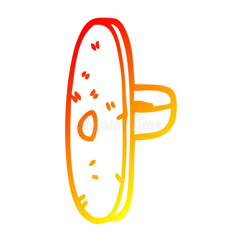 A Creative Warm Gradient Line Drawing Cartoon Medieval Shield Stock ...