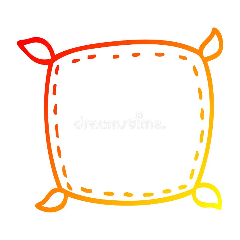 A Creative Warm Gradient Line Drawing Cartoon Plain Cushion Stock ...