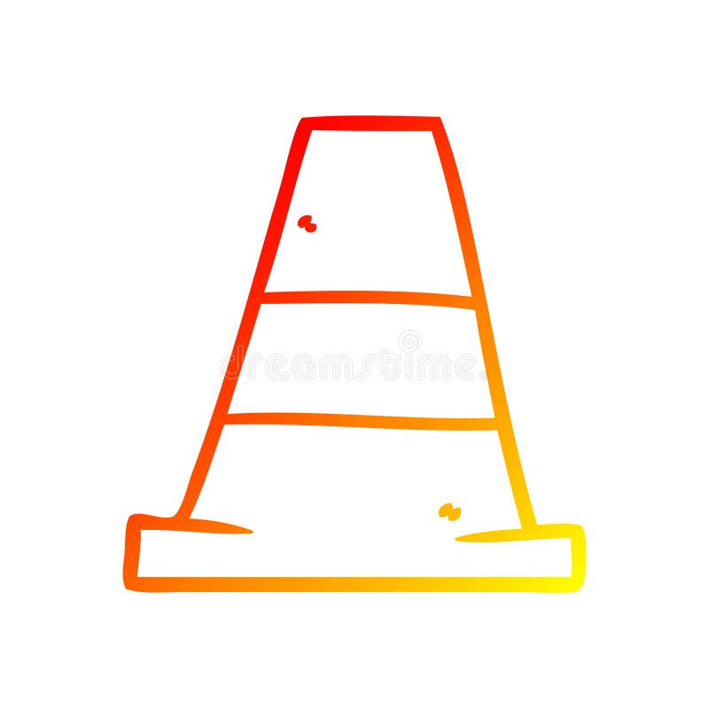 Traffic Cone Line Drawing Stock Illustrations – 284 Traffic Cone Line ...