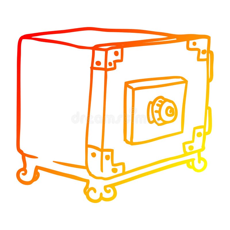 A Creative Warm Gradient Line Drawing Cartoon Traditional Safe Stock ...