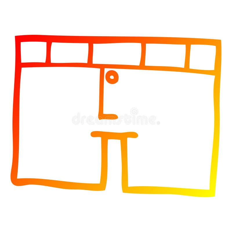 Pants Knickers Underpants Underwear Boxers Cartoon Warm Line Gradient ...