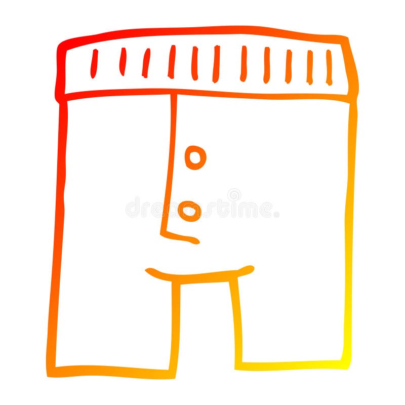 Pants Knickers Underpants Underwear Boxers Cartoon Warm Line Gradient ...