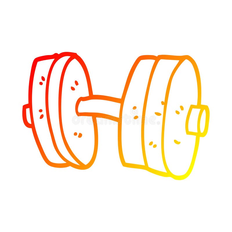 Cartoon Weights Barbell Illustration Stock Vector - Illustration of ...
