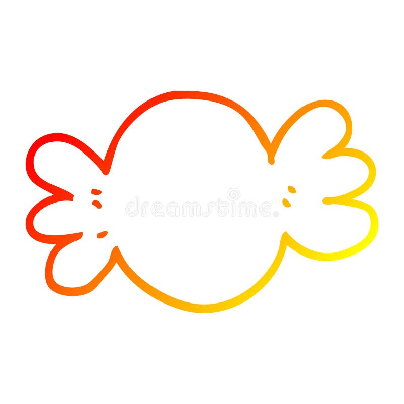 A Creative Warm Gradient Line Drawing Cartoon Wrapped Candy Stock ...
