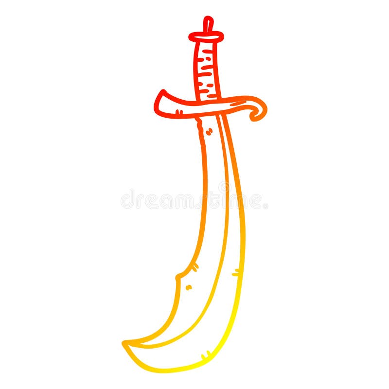 Curved Sword stock vector. Illustration of handle, design - 43148763